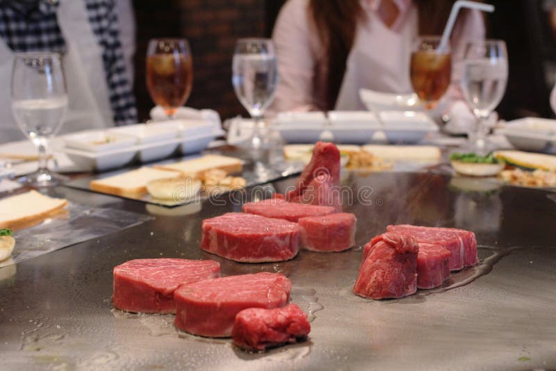 Grilling Beef Satay with a Blend of Indonesian Specialties Stock Image ...