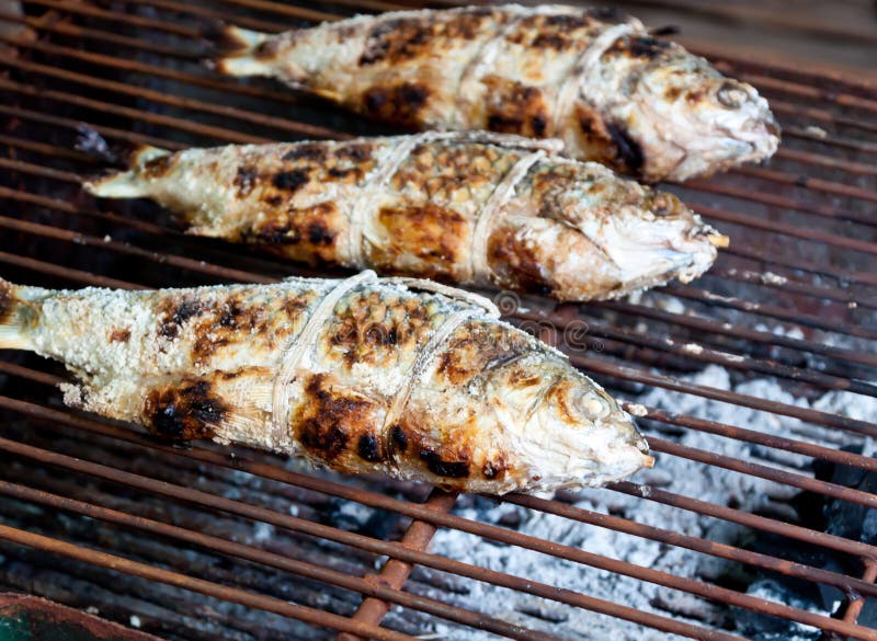 Grilling fish stock image. Image of food, grill, cuisine - 25104773