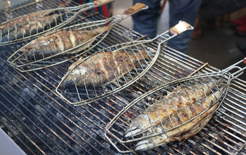 Fish barbecue stock photo. Image of delicious, barbecue - 15734162
