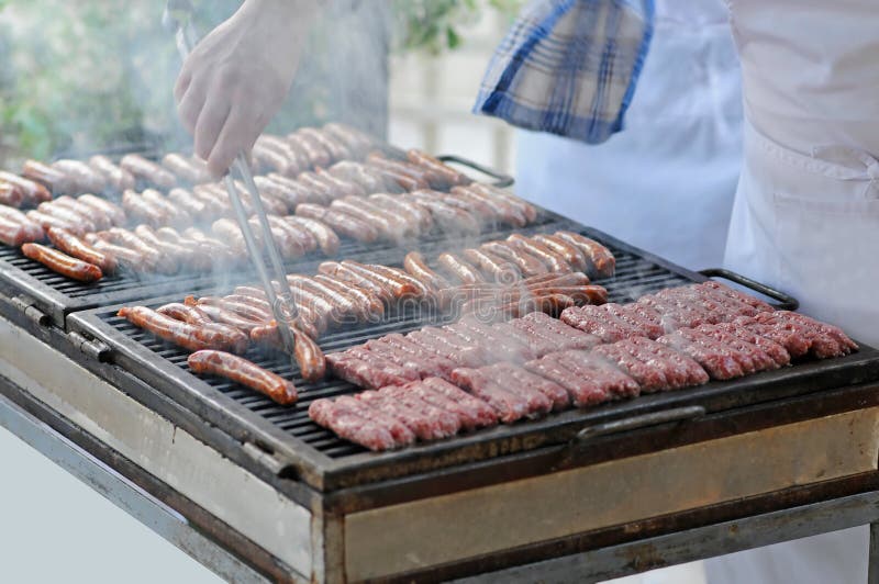 Grilling meat stock image. Image of closeup, barbecue - 37264795