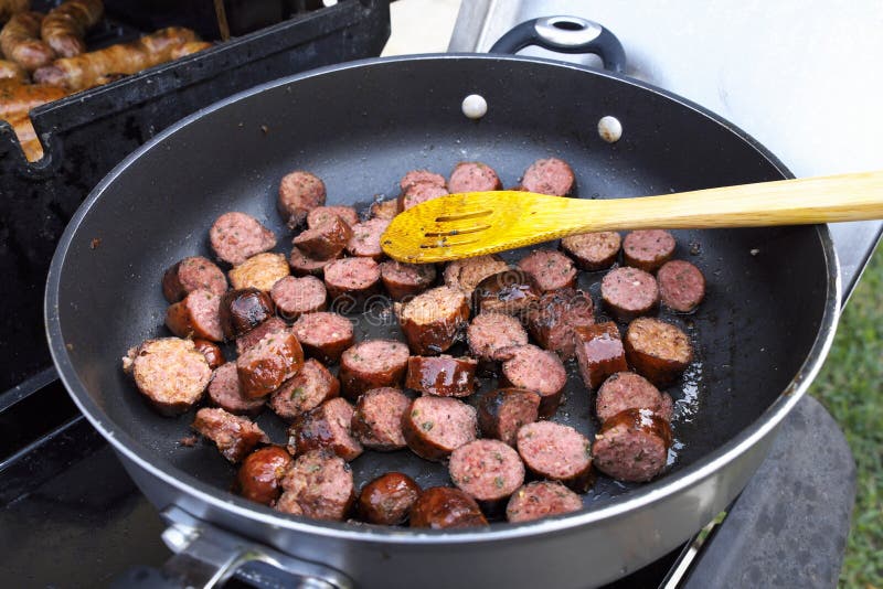 Grilling Sausage stock image. Image of smoked, processed - 29035759