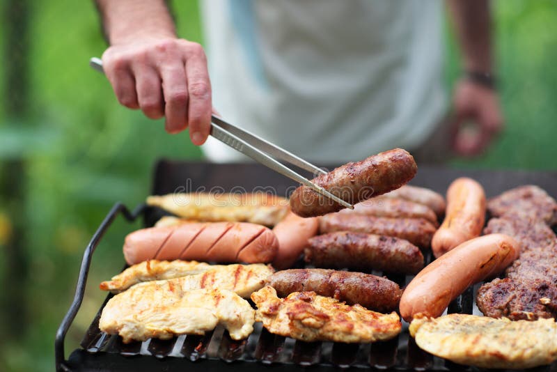Grilling at summer weekend stock image. Image of summer - 32866353
