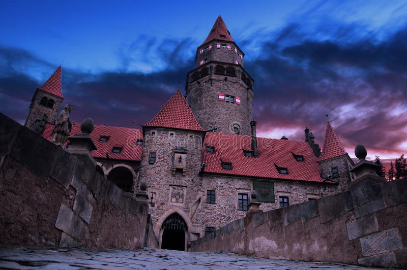 Grim castle stock image. Image of fortress, color, cloud - 38357317