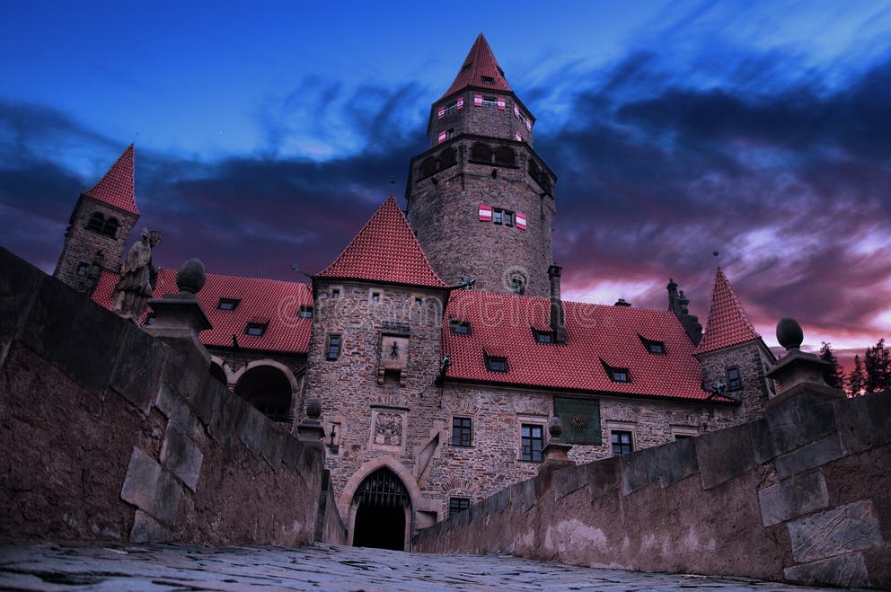 Grim castle stock image. Image of fortress, color, cloud - 38357317