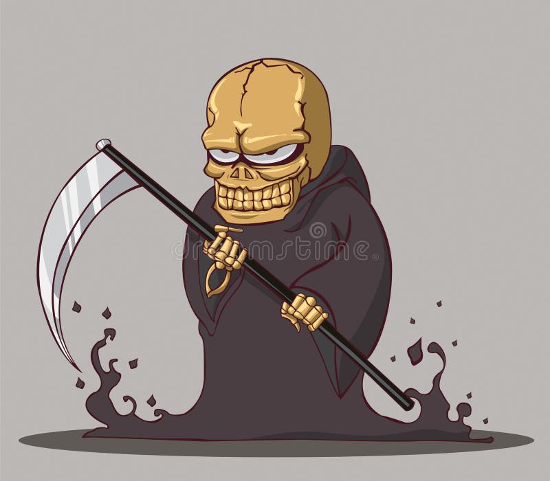 Grim Reaper with Scythe, Death Pointing Finger. I Want You Dead! Stock ...