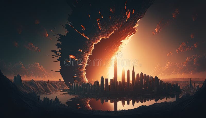 Grim Doomsday Scene of a Ravaged World, with Destruction and Chaos ...
