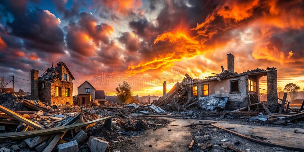 A Grim Panorama the Aftermath of a Devastating House Fire Reveals the ...