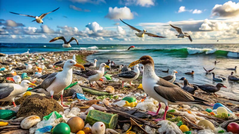 A Grim Reality Seabirds Confronting Plastic Pollution in the Ocean ...
