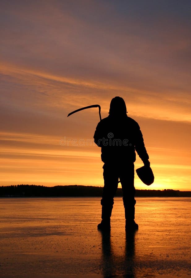 Grim Reaper stock photo. Image of head, silhuette, dusk - 447728