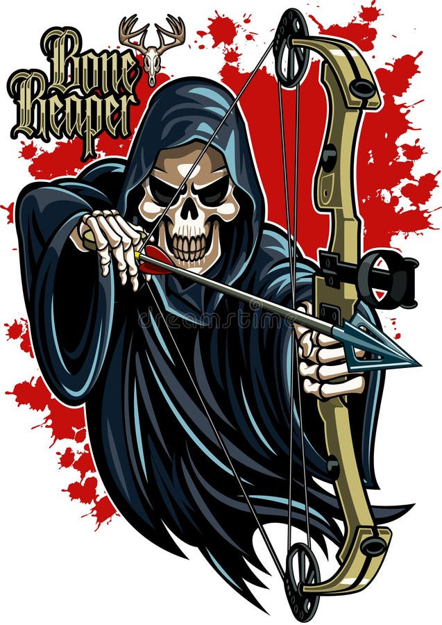 Grim Reaper Aiming Compound Hunting Bow Stock Illustration ...