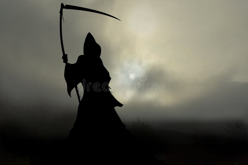 Grim reaper stock photo. Image of walking, death, figure - 57672210