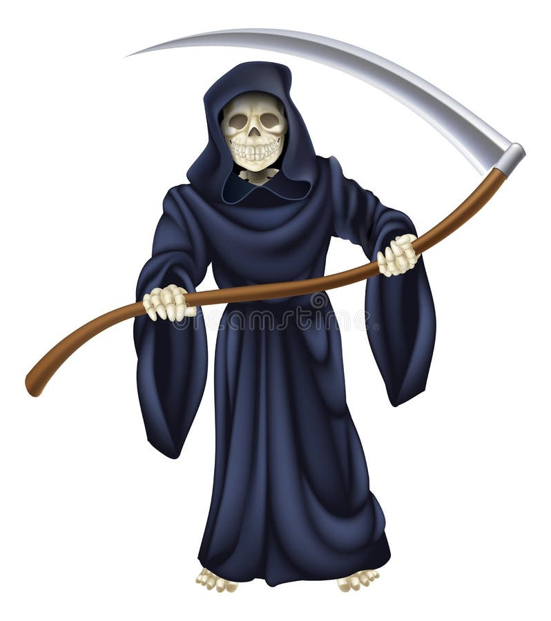 Smiling Cartoon Grim Reaper Stock Illustrations – 96 Smiling Cartoon ...