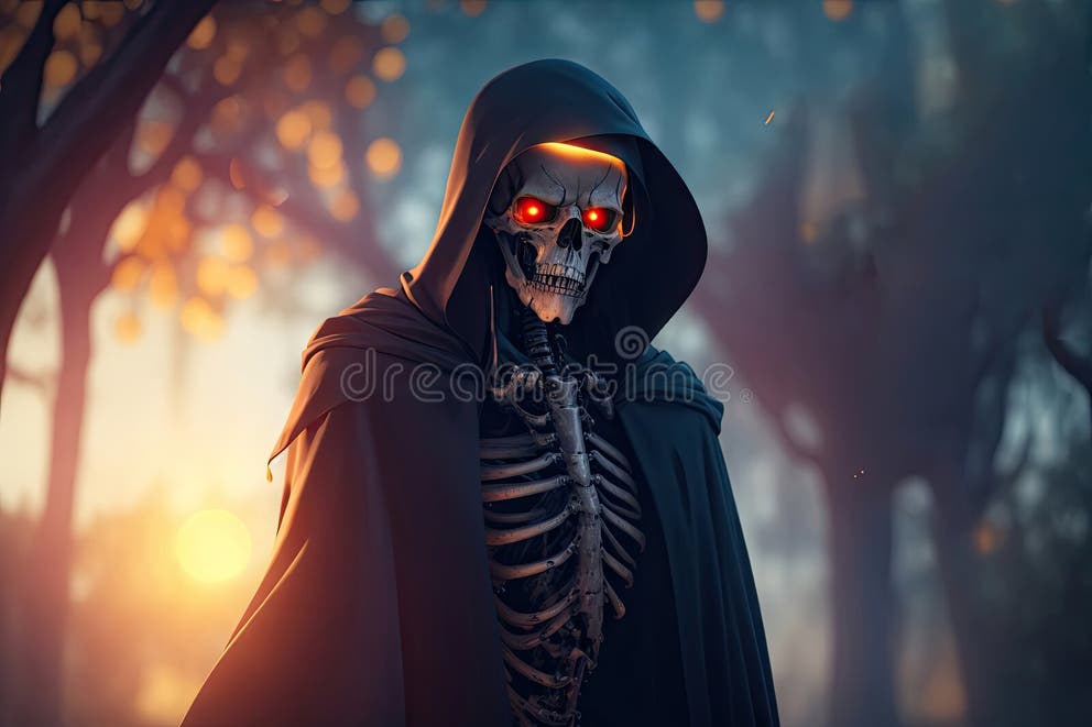 Grim Reaper Generative Ai Death Illustration. Ai Generative Stock ...