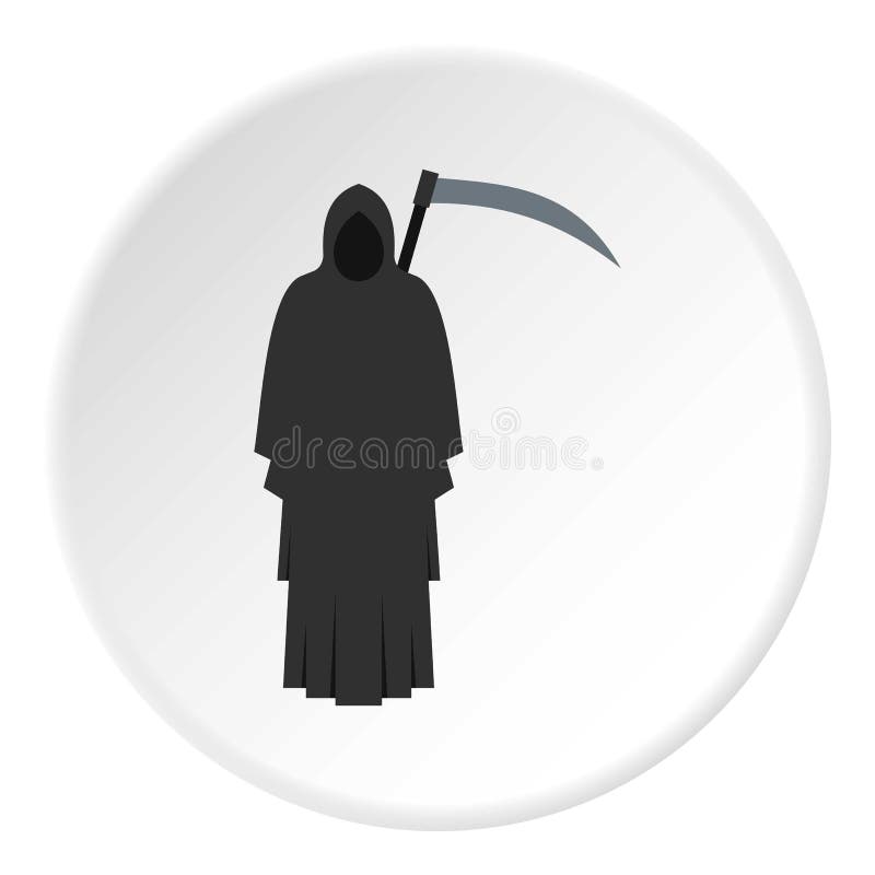 Grim Reaper Icon, Flat Style Stock Vector - Illustration of murder ...