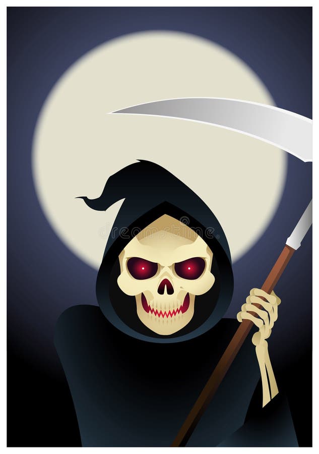 Grim reaper illustration stock illustration. Illustration of demon ...