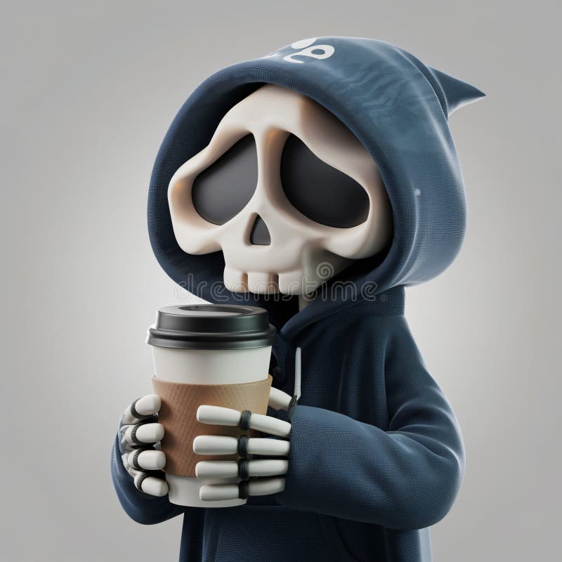 Grim reaper on night stock illustration. Illustration of enjoyment ...