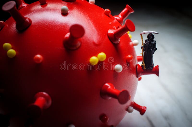 Grim Reaper Coronavirus Model Stock Image - Image of corona, concept ...