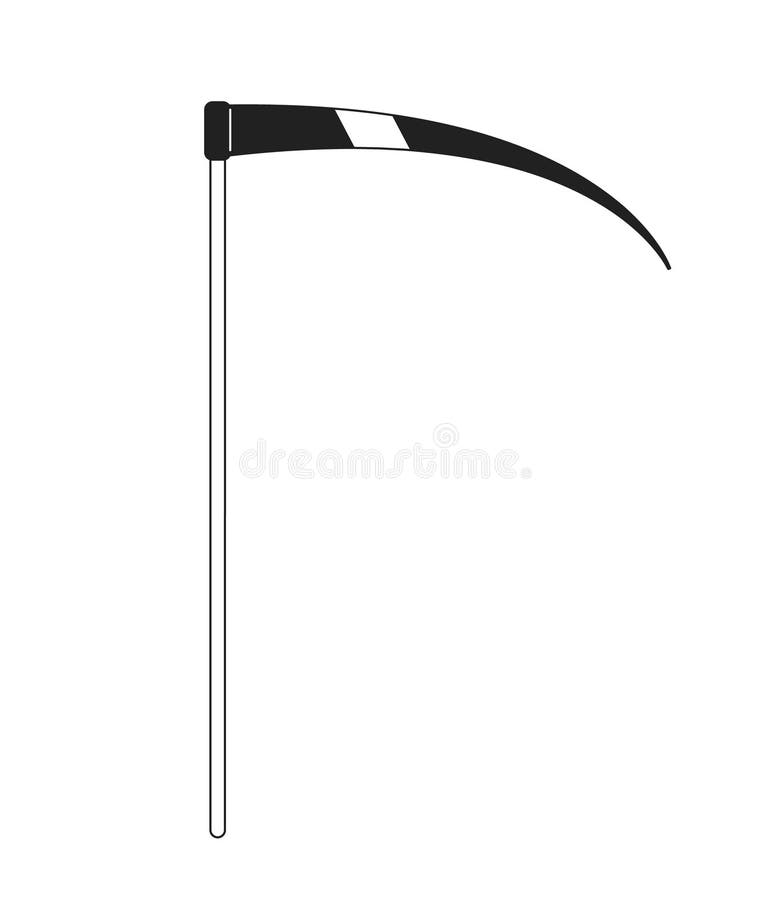 Grim Reaper Scythe Monochrome Flat Vector Object Stock Vector ...