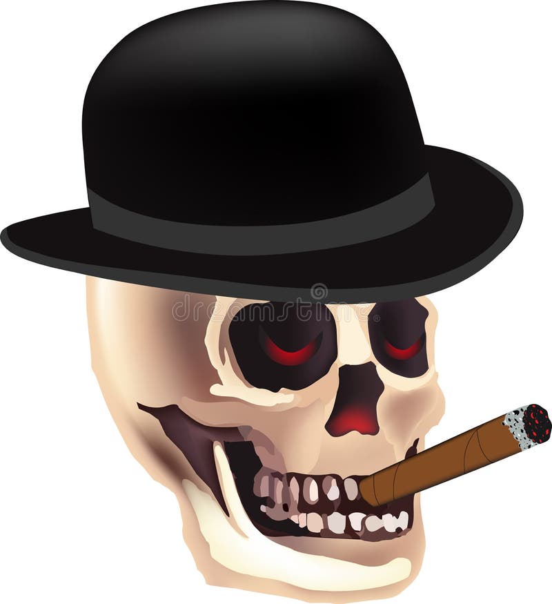 Grim Reaper Smoking Skull Vector Stock Vector - Illustration of skull ...