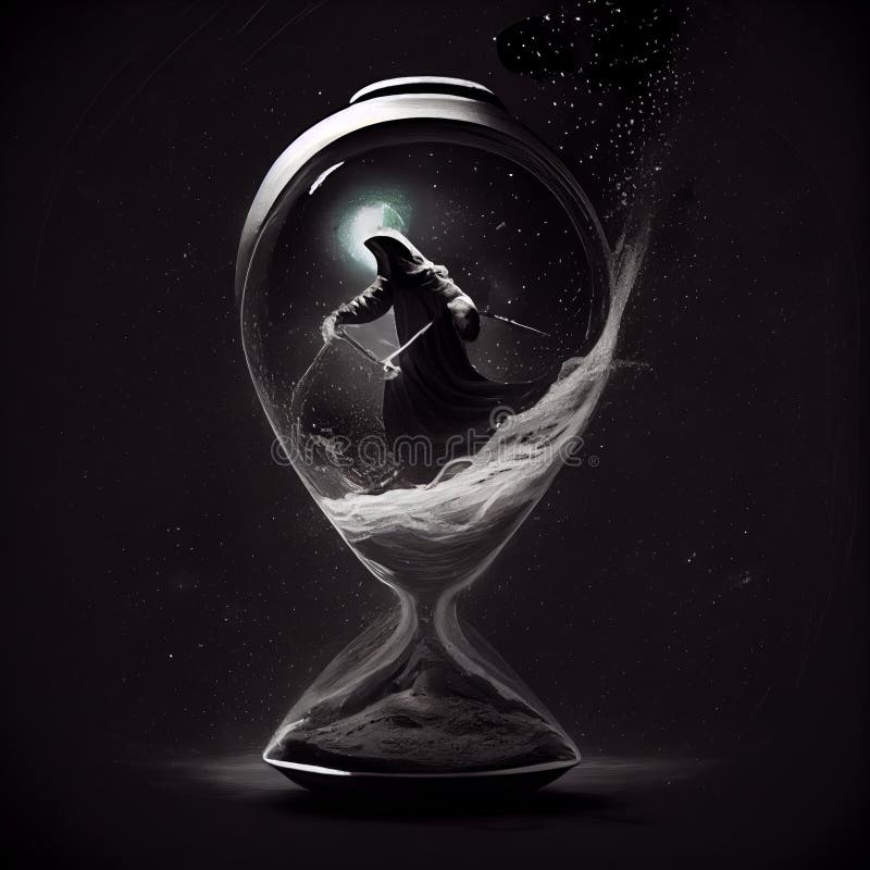 Grim Reaper Hour Glass Stock Illustrations – 14 Grim Reaper Hour Glass ...