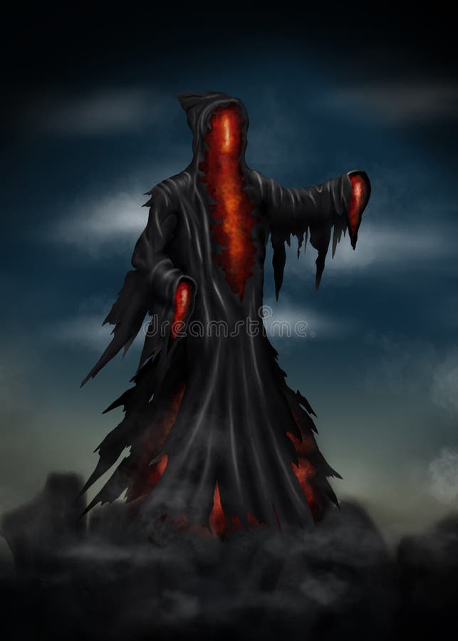 Grim Reaper type character stock illustration. Illustration of diabolic ...