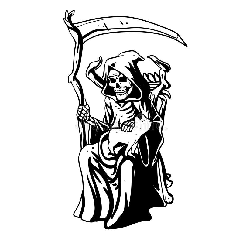 Sitting Grim Reaper Stock Illustrations – 25 Sitting Grim Reaper Stock ...