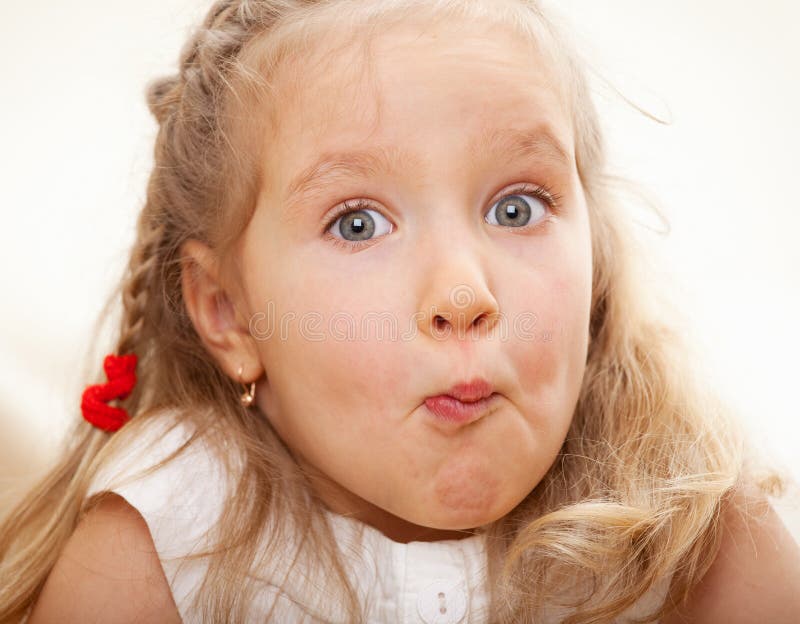 Grimacing child stock image. Image of close, girl, hamming - 23402037