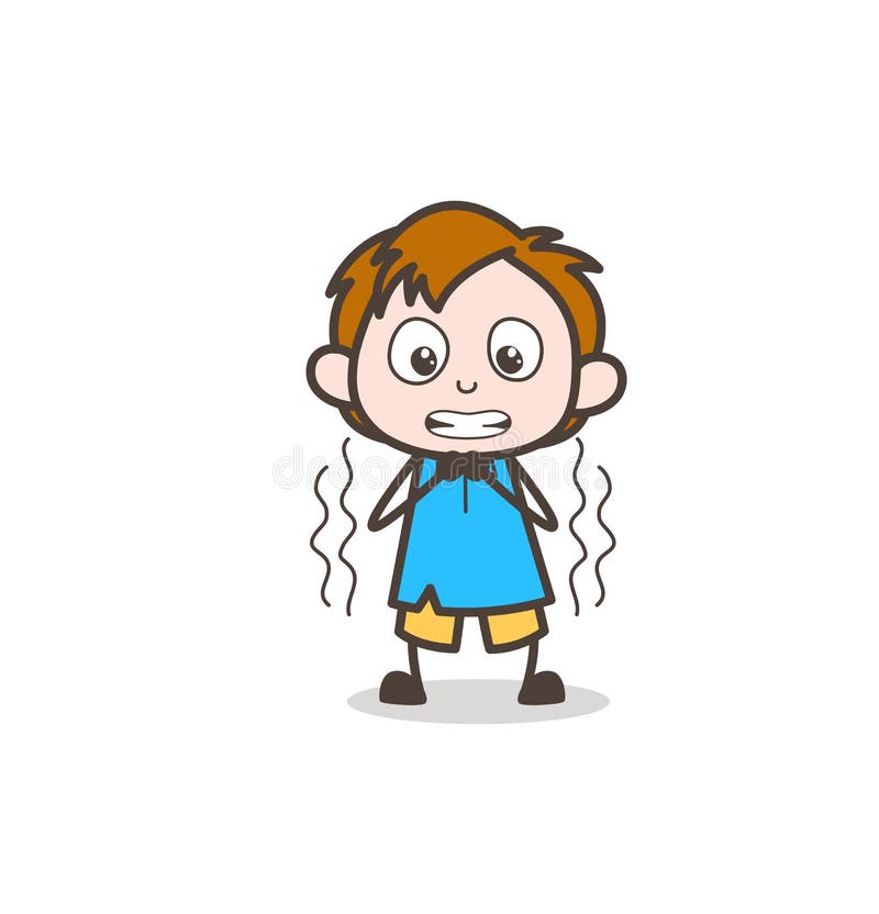 Grimacing Face - Cute Cartoon Girl Vector Stock Illustration ...