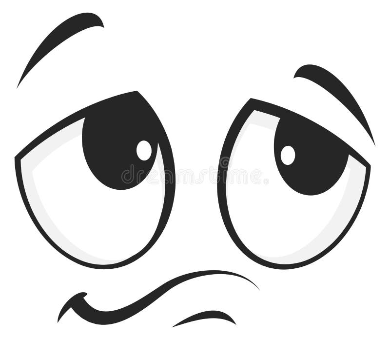 Grimacing Face Expression. Comic Emotion Stock Vector - Illustration of ...