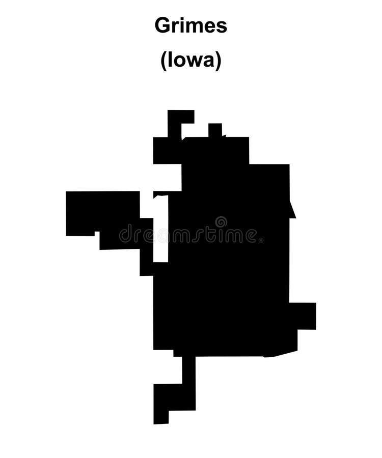 Grimes outline map stock vector. Illustration of boundary - 357272948