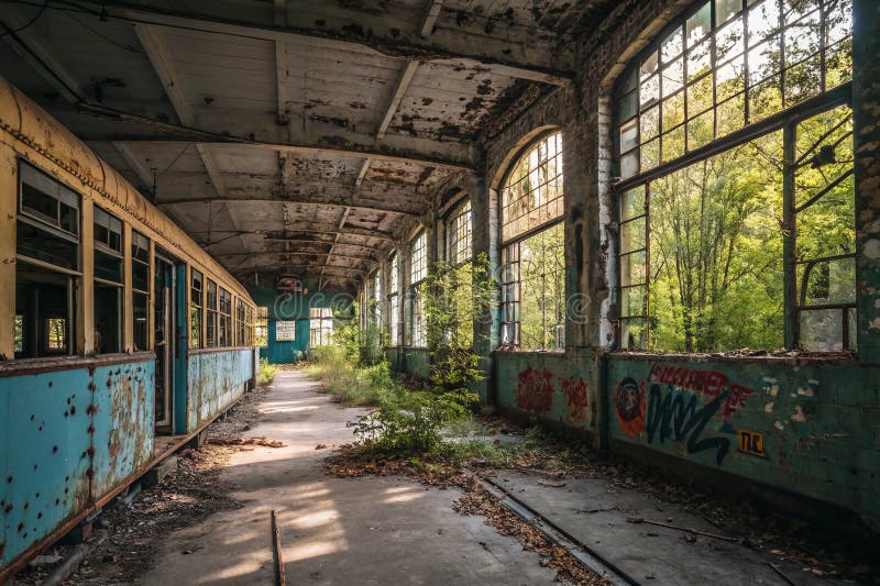 Grimy Interior of an Abandoned Urban Structure a Look into Decaying ...