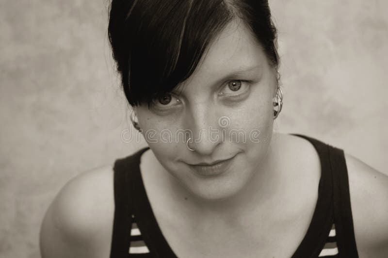 Grin stock photo. Image of monochrome, smiles, people, woman - 266406