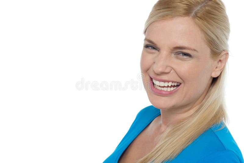 Grin of a Gorgeous Young Laughing Woman Stock Image - Image of casual ...