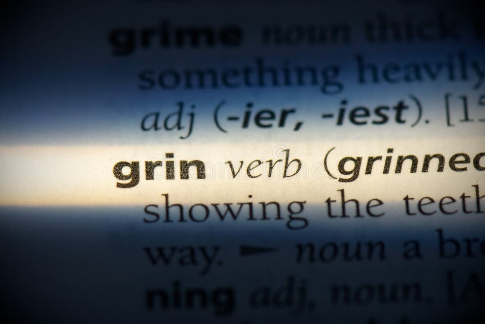 Grin stock image. Image of linguistic, concept, dictionary - 161576385