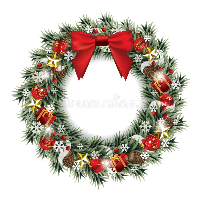 Grinalda do Natal ilustração do vetor. Ilustração de advento - 63512737