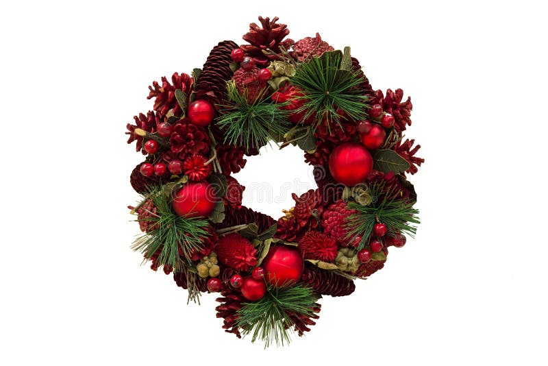 Grinalda Do Natal Ano Novo Isolado Imagem de Stock - Imagem de fundo ...