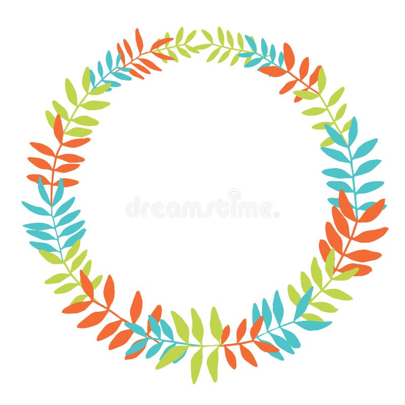 Grinalda floral ilustração do vetor. Ilustração de azul - 61252694