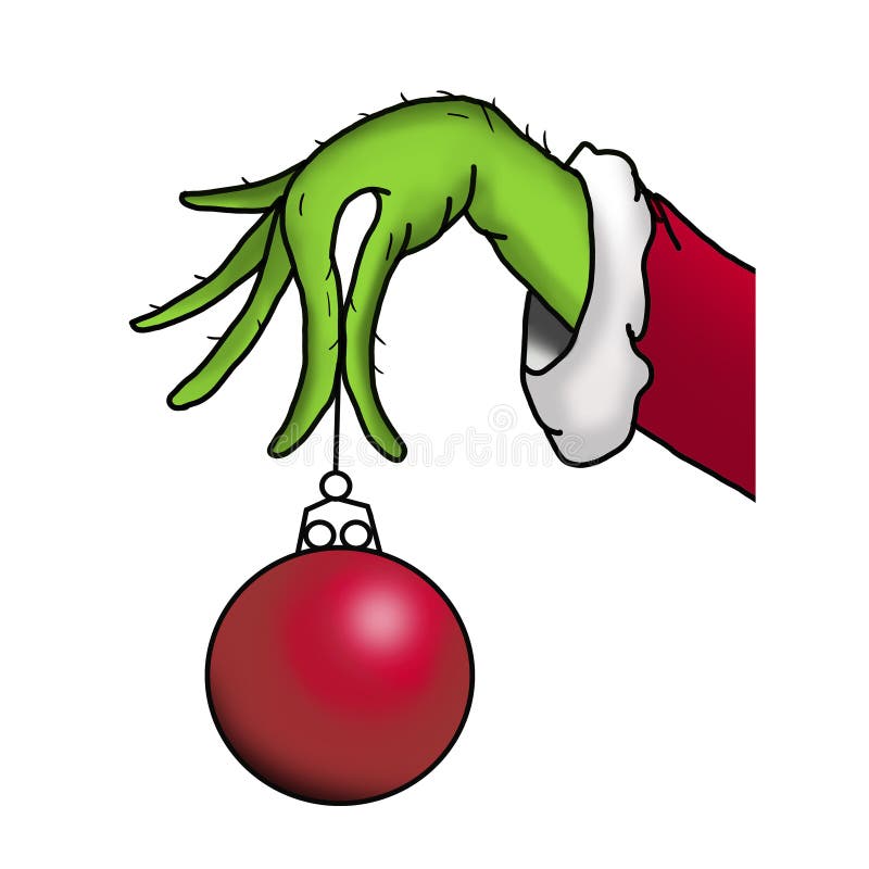 Grinch Hand with Ornament Christmas Stock Vector - Illustration of ... Grinch Hand with Ornament Christmas Stock Vector - Illustration of ...