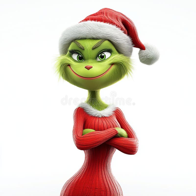 Grinch Hembra Mirando La Cámara Stock de ilustración - Ilustración de ...
