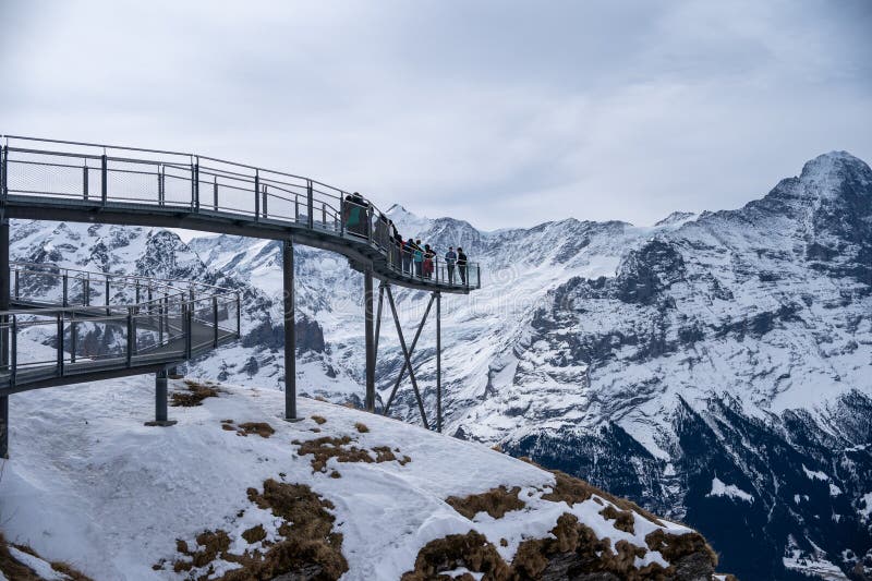 Grindelwald First, Switzerland .First Cliff Walk Viewing Platform on ...