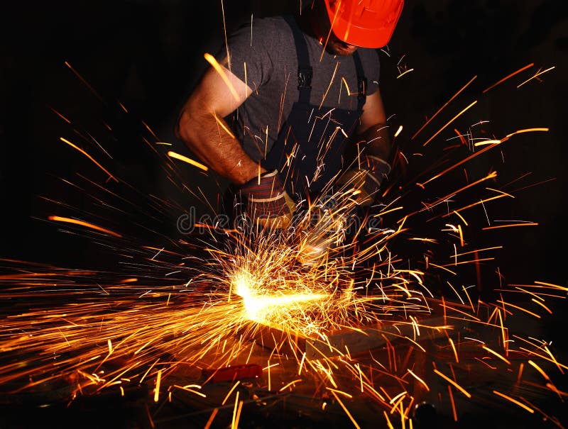 Danger at work stock image. Image of grinding, carpenter - 14878745
