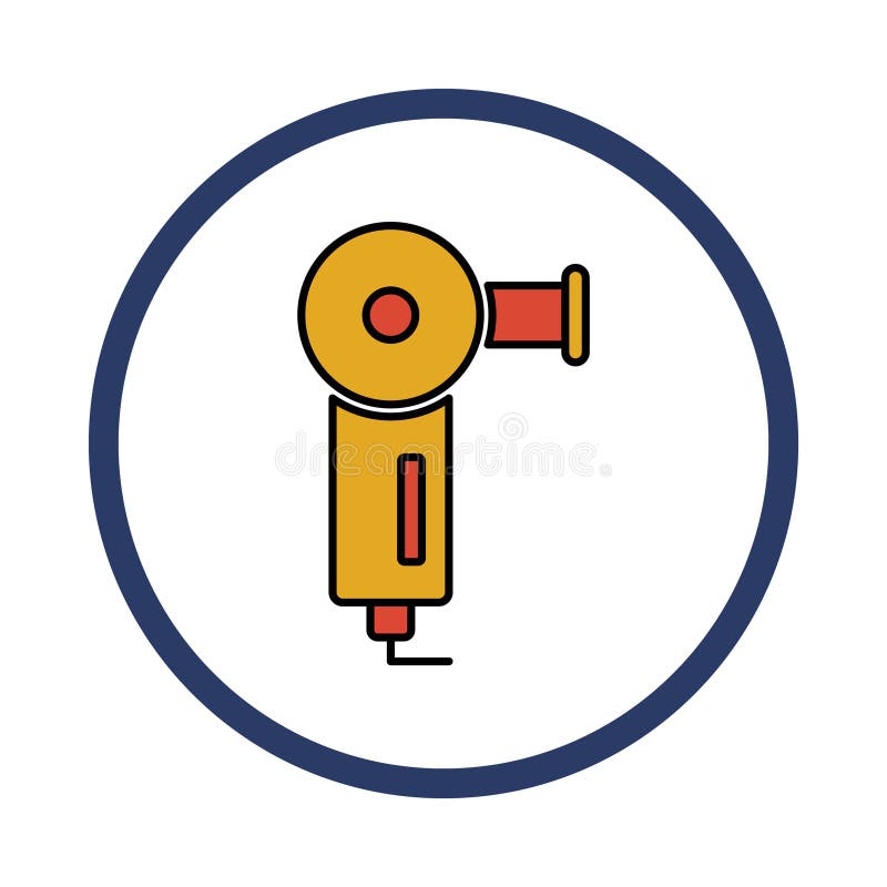 Grinder, Sander, Abrasive Saw, Angle Grinder Tool Icon Stock Vector ...