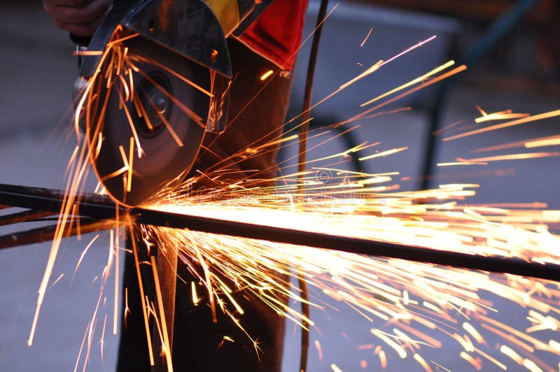 Grinder with sparks stock image. Image of disc, grinder - 101883947