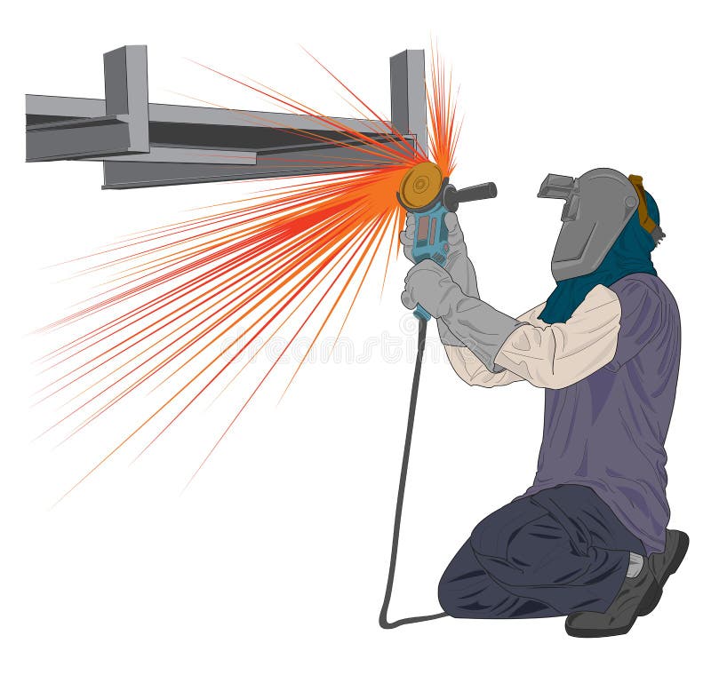 Grinder worker stock illustration. Illustration of labor - 45492910