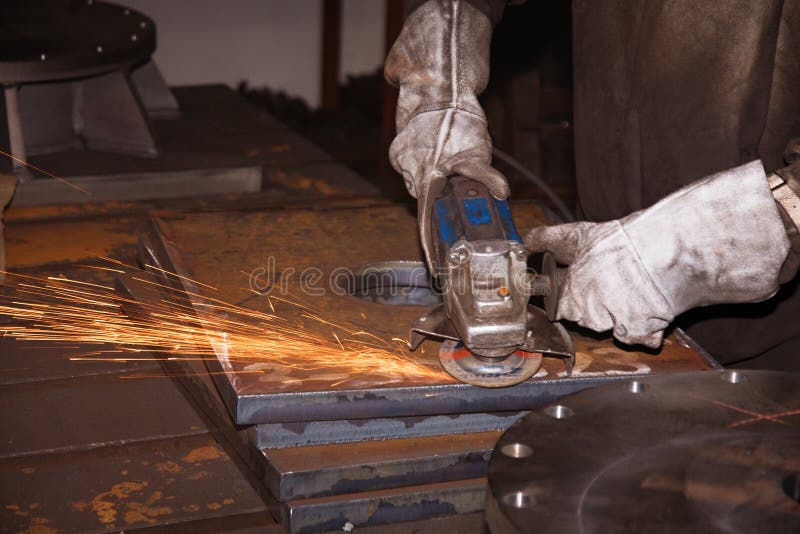 Grinding stock image. Image of heat, manual, repair, construction ...