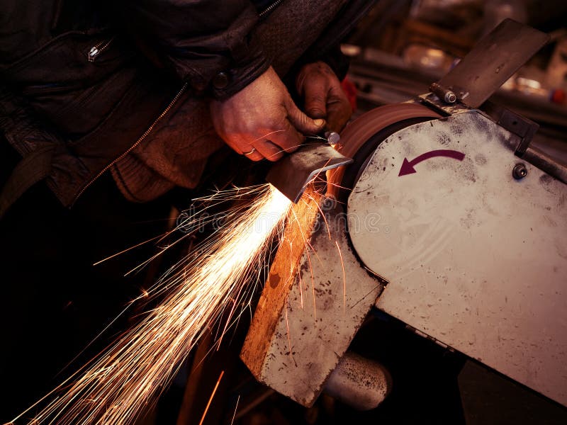 Working with angle grinder stock image. Image of abrasive - 2102515