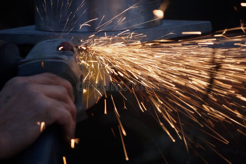 Grinding stock image. Image of metalworking, facilities - 24318671