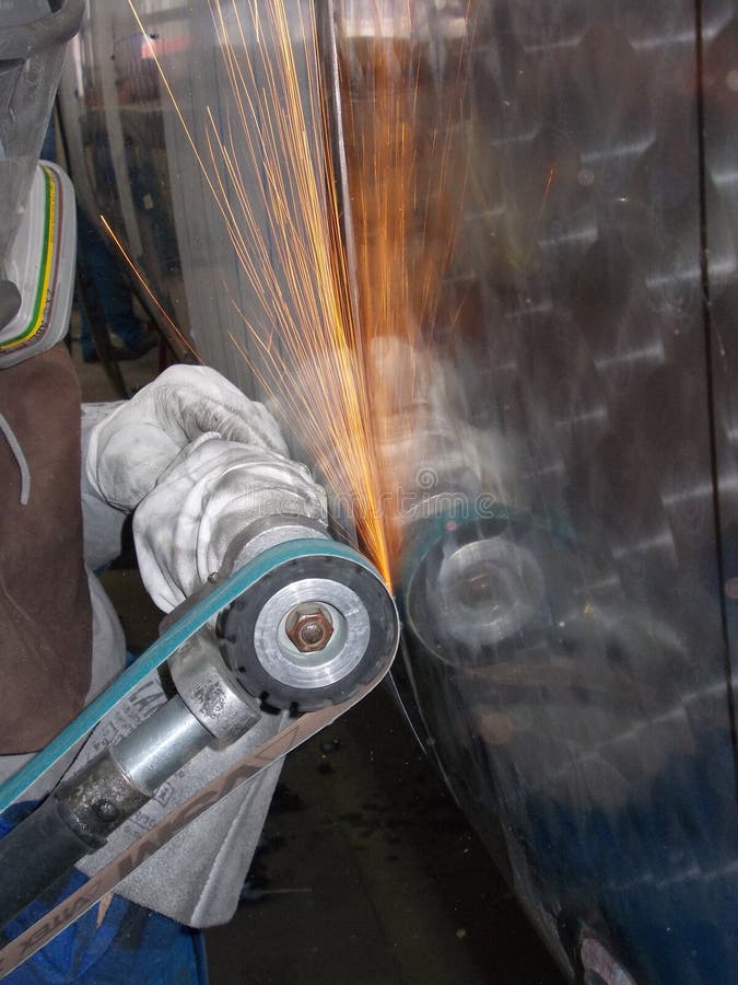 Grinding stock image. Image of tape, sheet, steel, sparks - 49177143