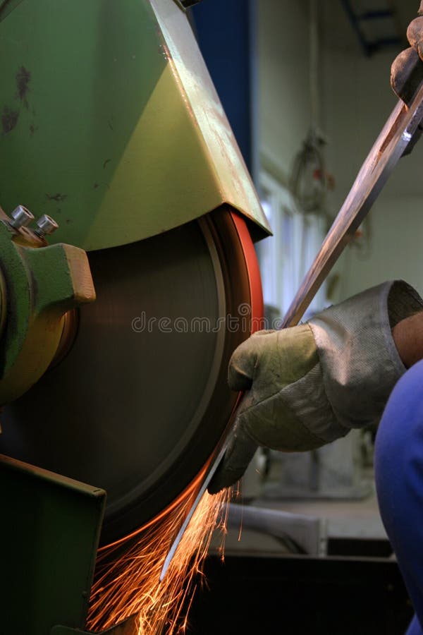 Grinding bench stock photo. Image of detail, factory - 14028744