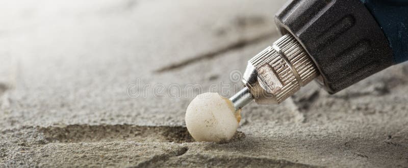 Grinding Bevel of Ceramic Tiles by Grinding Stone Using Drill Stock ...